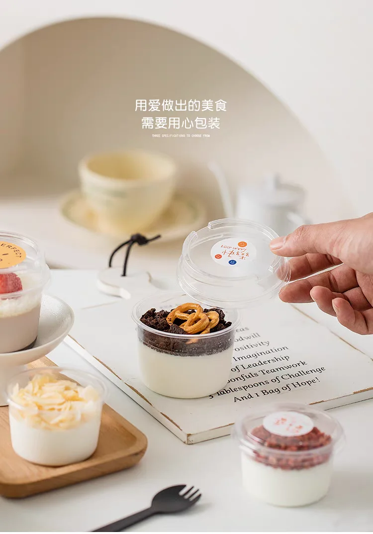 150ml 250ml Food Grade Yogurt Dessert Pudding Cake Cups Takeaway Ice ...
