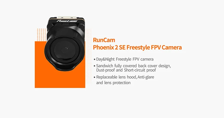 Runcam Phoenix 2 Se V2特别版1000tvl自由式fpv无人机摄像机16:9/4:3 Pal/ntsc可切换赛车无人机 ...