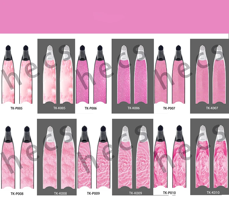 Custom Personalized Pattern Transparent Glass Fiber Fins