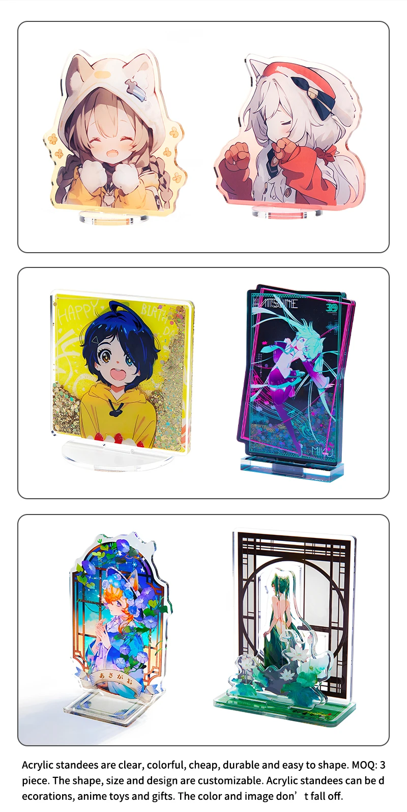 Clear Acrylic Standee Anime Cartoon Figure Premium Plastic Custom ...