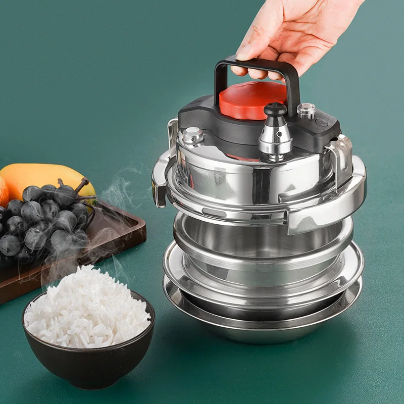 304 Stainless Steel Pressure Cooker - 1.4L Mini Model
