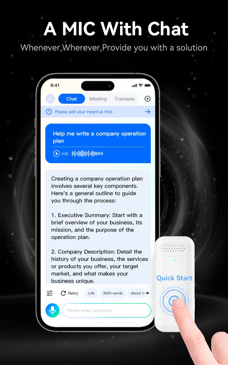 Chatgpt 4 Wireless Small Translating Studio Lavalier Microphone With ...