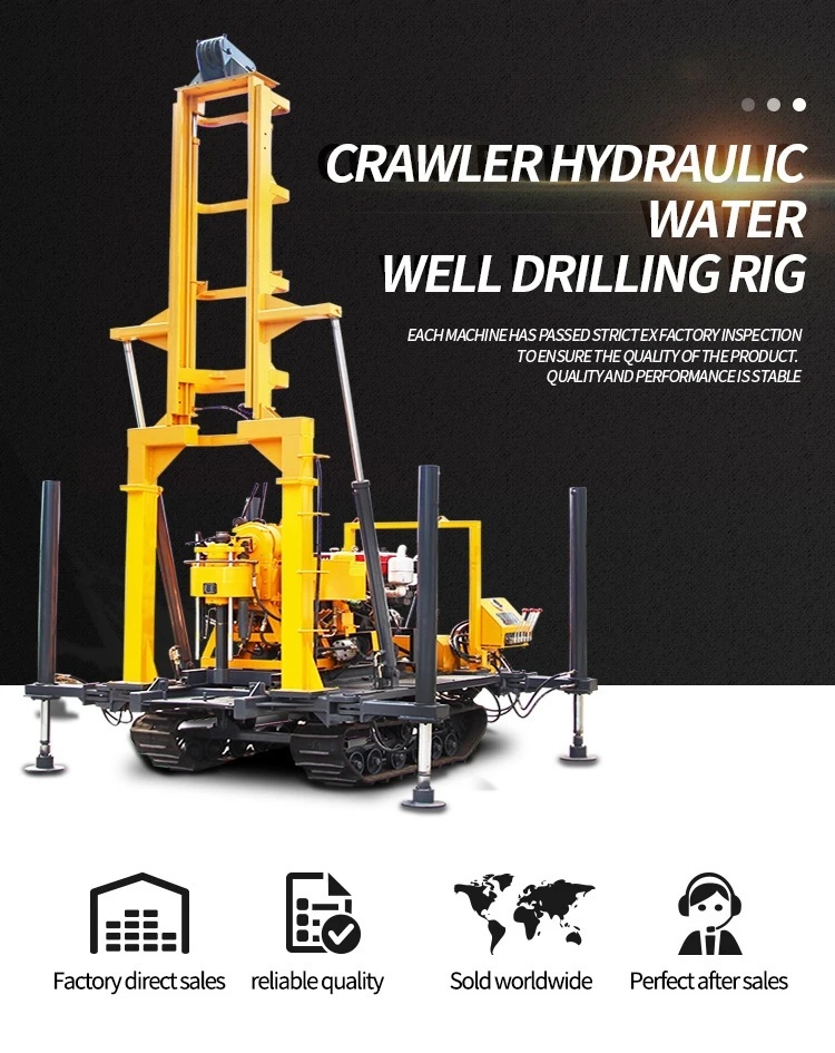 200 Meter Deep Crawler Spindle Hydraulic Rotary Drilling Rig