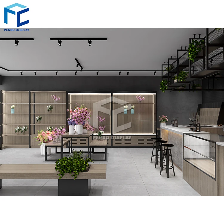 Customized Flower Shop Display Stands - Modern & Eco-friendly