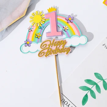 Customizable Logo High Quality Paper Cake Topper Party Decoration ...