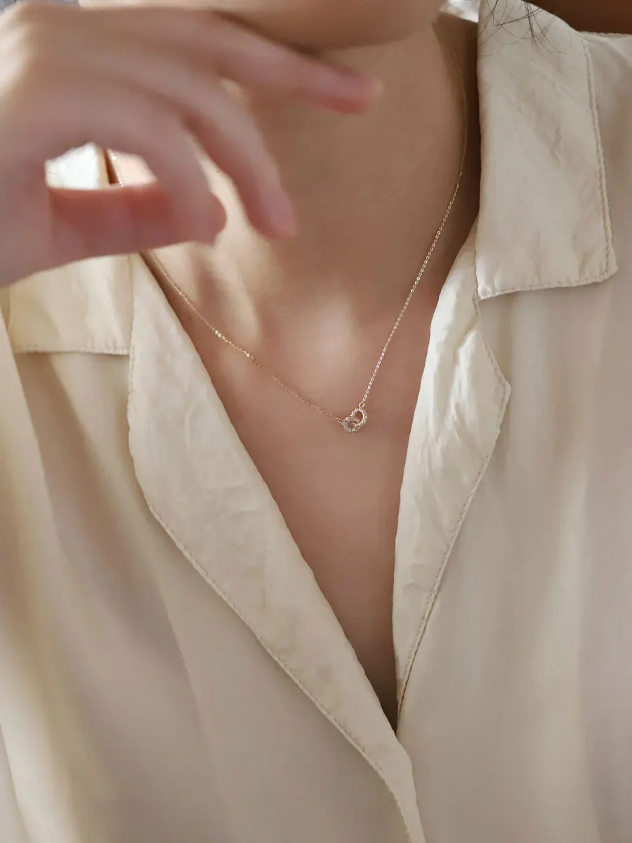 Exquisite 14K Gold Plated S925 Sterling Silver Necklace