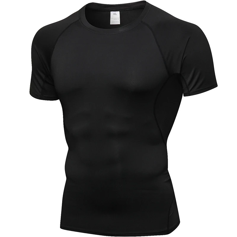 Custom 90 Polyester 10 Spandex Compression T-shirt Breathable Athletic ...