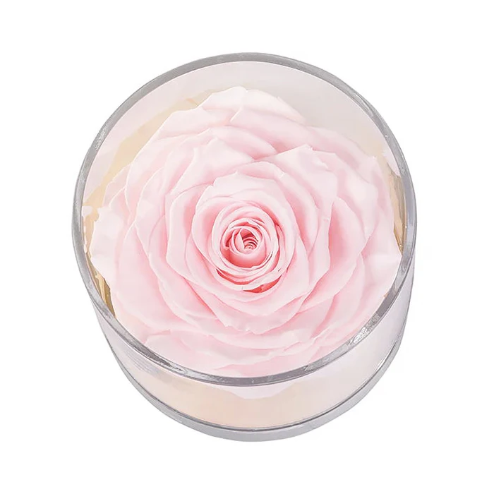 Custom Round Clear Acrylic Gift Box With Removable Lid Transparent ...