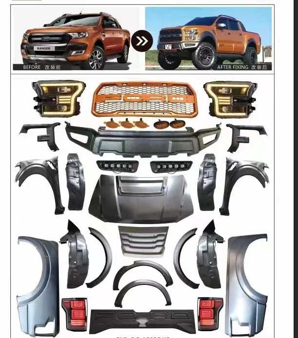 Convert Ford Ranger T6/T7/T8 to 2019 Ford F150 Body Kit