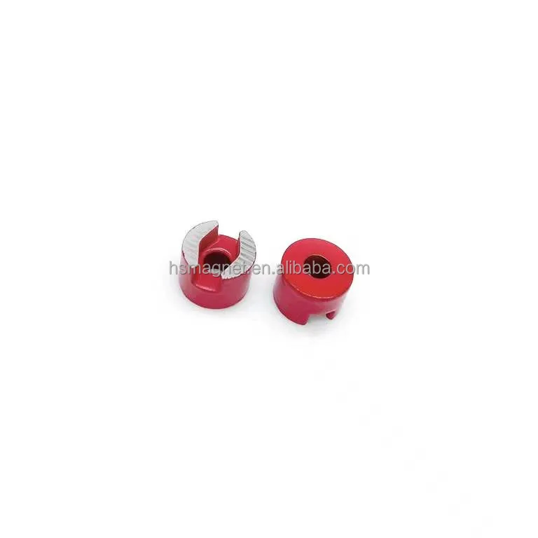 Red Painting Alnico Shallow Pot Magnet With Countersunk Hole,Alnico 5 ...
