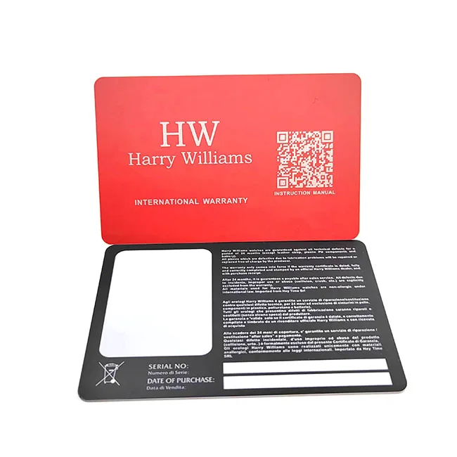 Personal Custom Design Offset Printing for Luxury Watch Cards