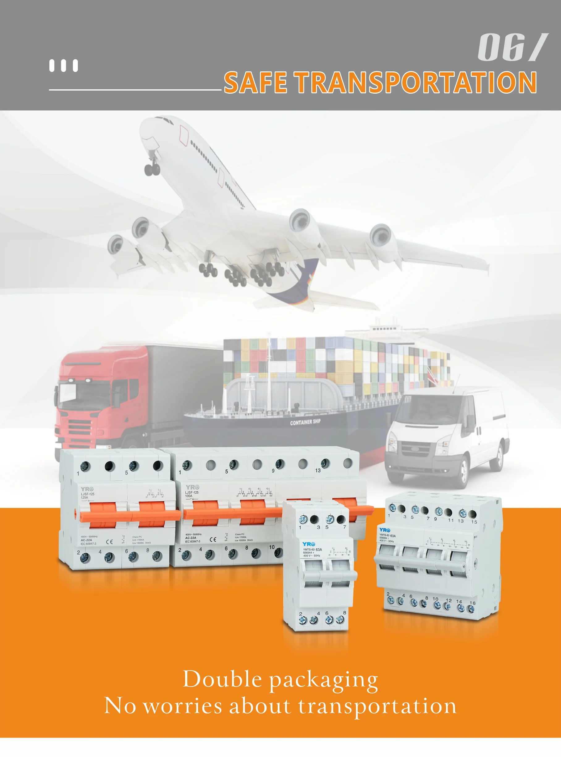 Yro 40a 63a 100 Amp 125a Dual Power Manual Transfer Switch Interlock ...