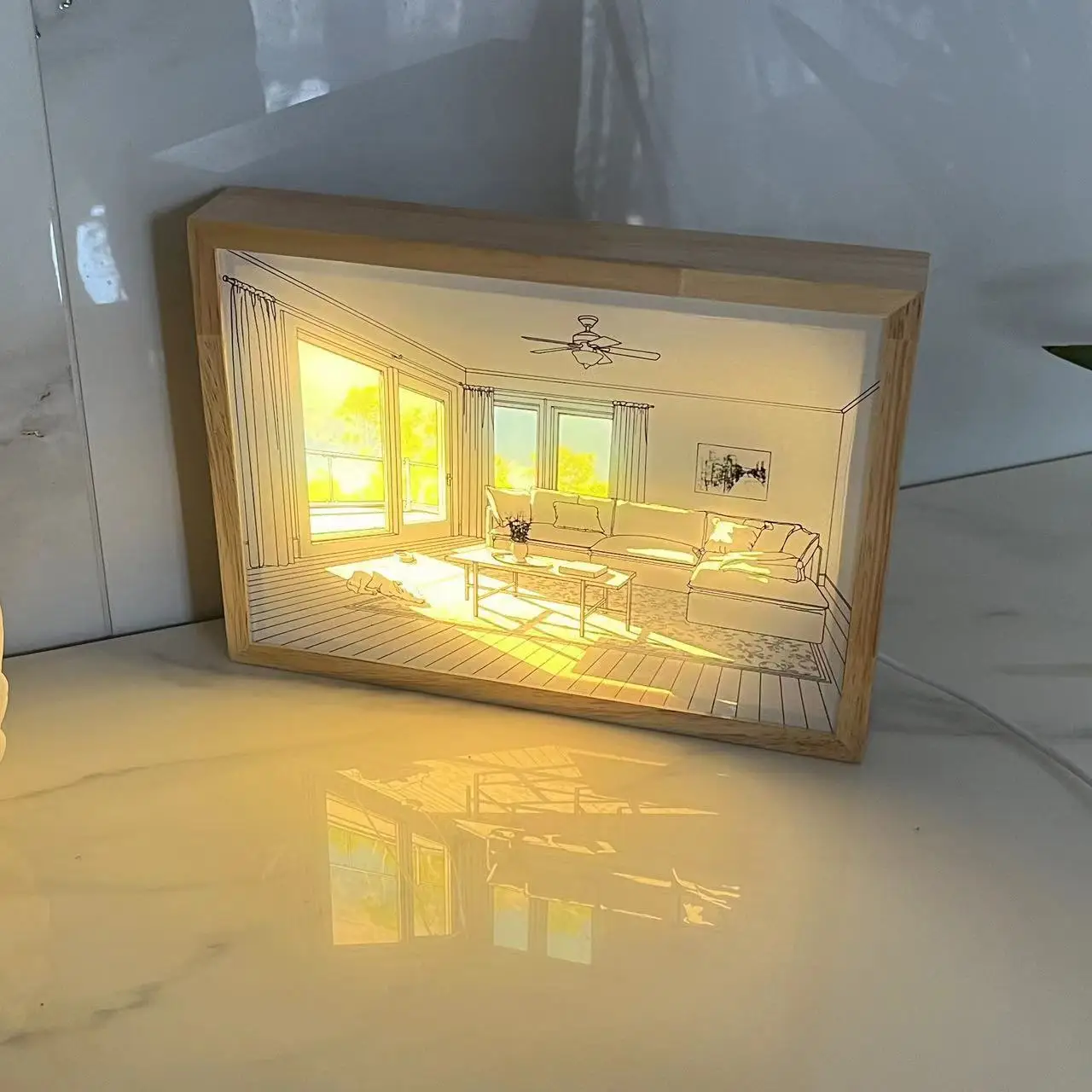 Lighting Painting LED Glowing Photo Frame - Sunshine Shadow