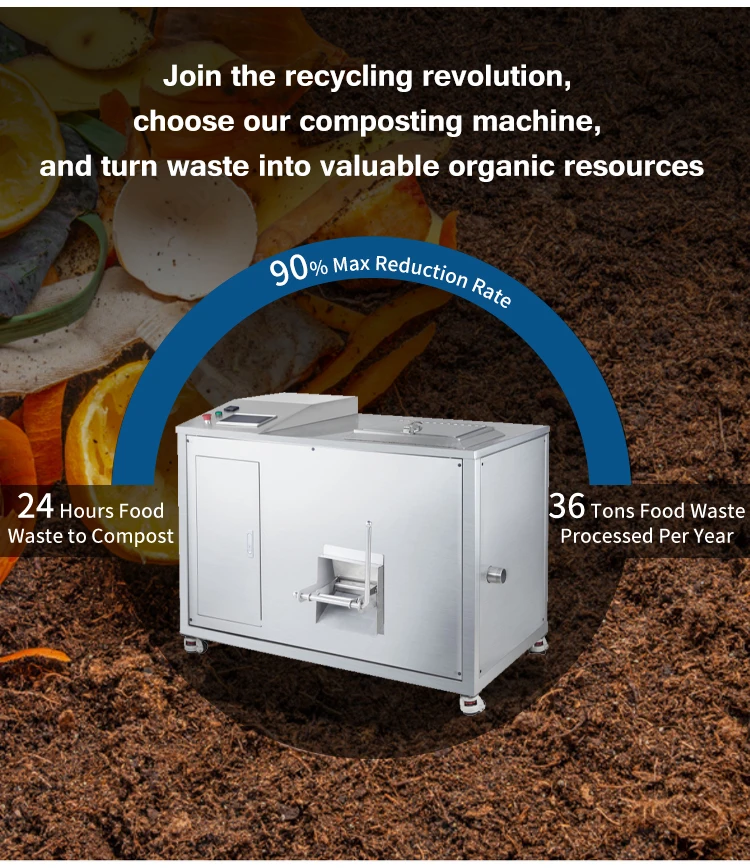 100kg/day Commercial Food Waste Disposer - Efficient Recycling