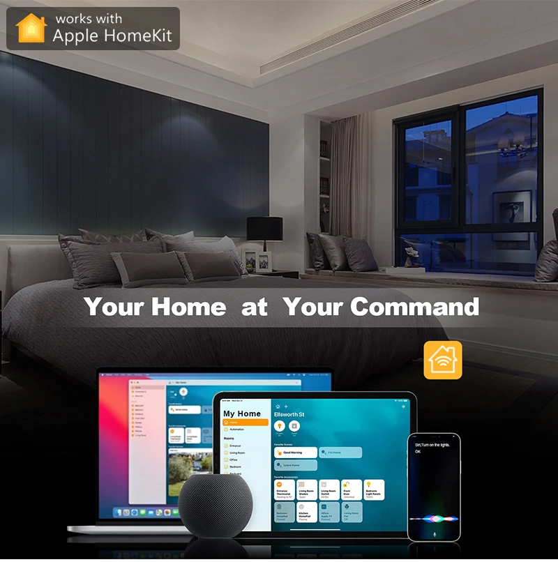 Home Automation Dual Mode Ble Wifi Smart Light Wall Switches ...