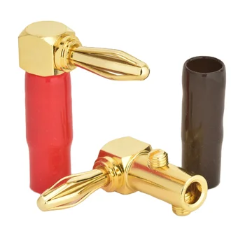 Aio Right Angle 4mm Banana Plugs Pvc+brass Jack Banana Plug Banana Twin ...