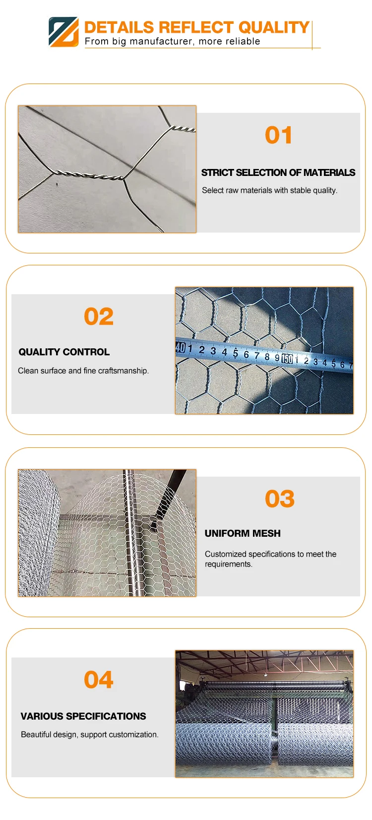 Farm Fencing Material Hexagonal Wire Mesh Chicken Fence for Poultry ...