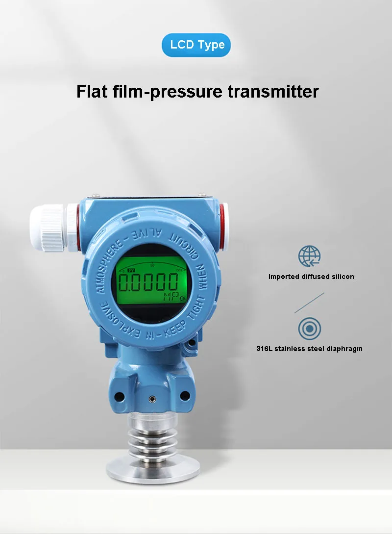 Flat Film 2088 Pressure Transmitter Sensor Led Constant Pressure Water ...