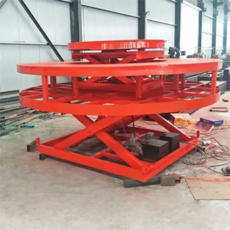 Customized Two Layers Hydraulic Scissor Lift Turntable Stage