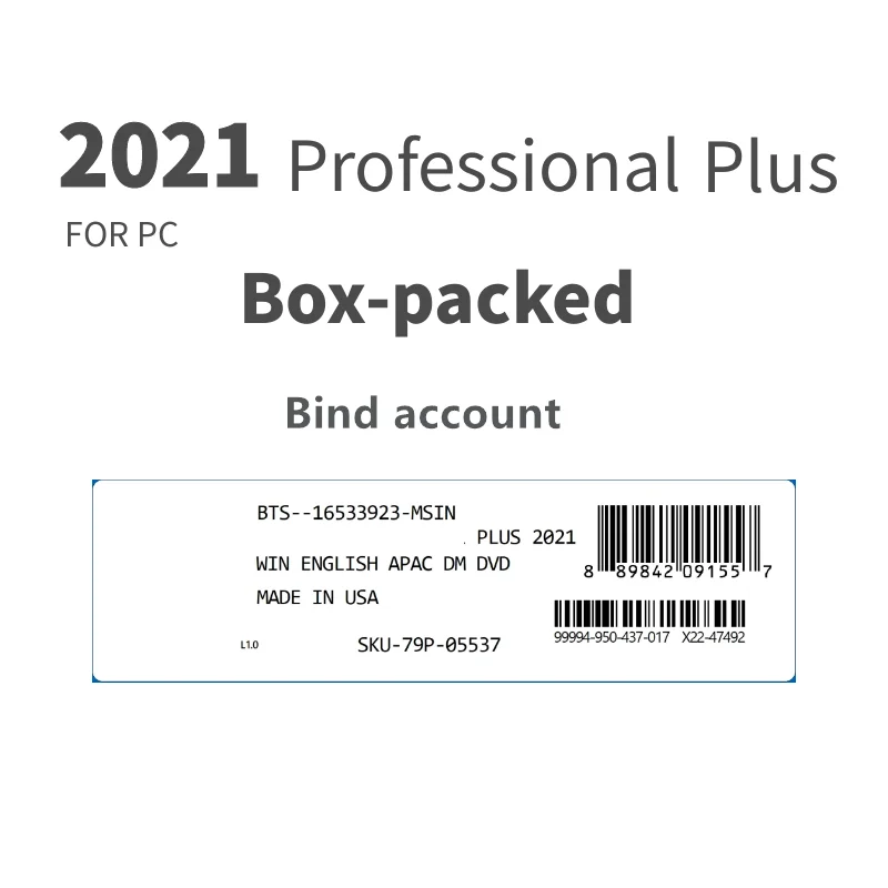 Genuine Office 2021 Professional Plus Bind License Key Office 2021 Pro Plus Retail Key Online ...