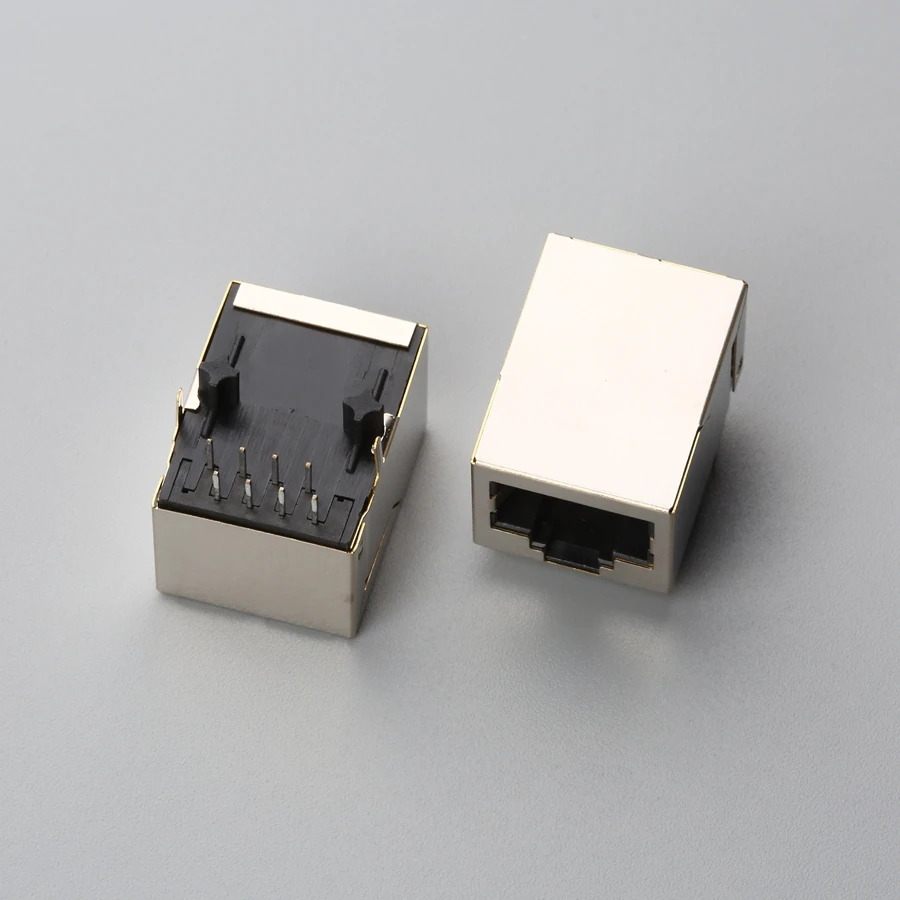 Pcb Rj45 Female Socket Connector Port With Transformer 100base Tab-down ...