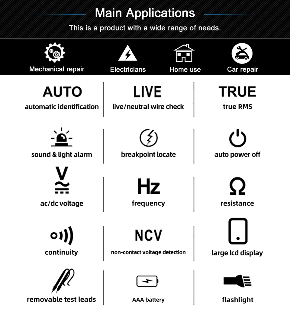 Smart Multimeter BSIDE A1 - Intelligent Autoranging