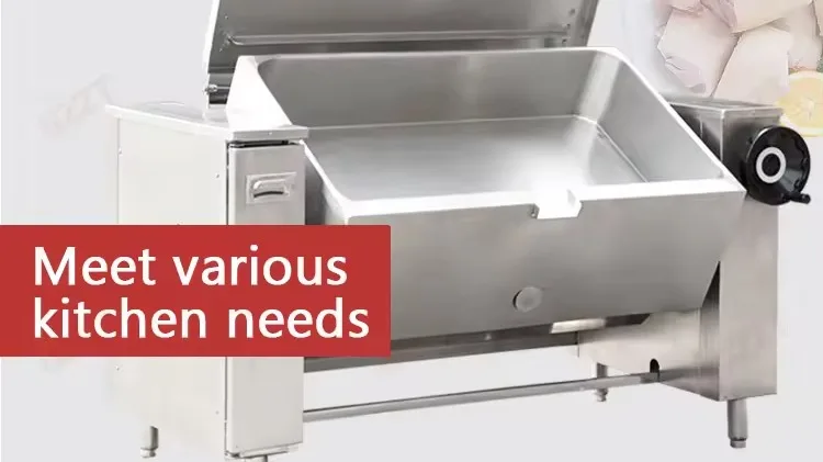 80~320 Liters Giant Bratt Pan Commercial Boiling Tilt Skillet Machine ...