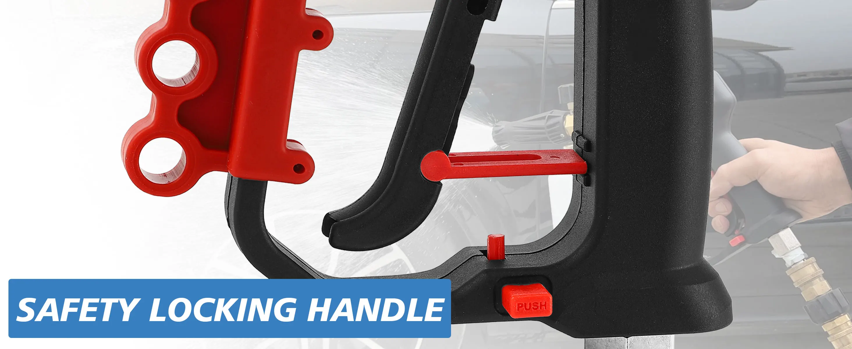 Pressure Washer Short Gun Swivel - 360 Rotation Power Trigger