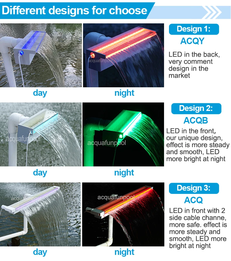 Garden Swimming Pool Cascade Water Blade Wall Spillway