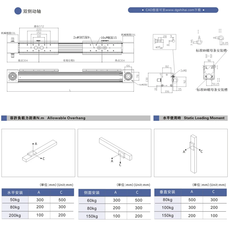 Long Life High Quality Single-axial Motorized Electric Rail System ...