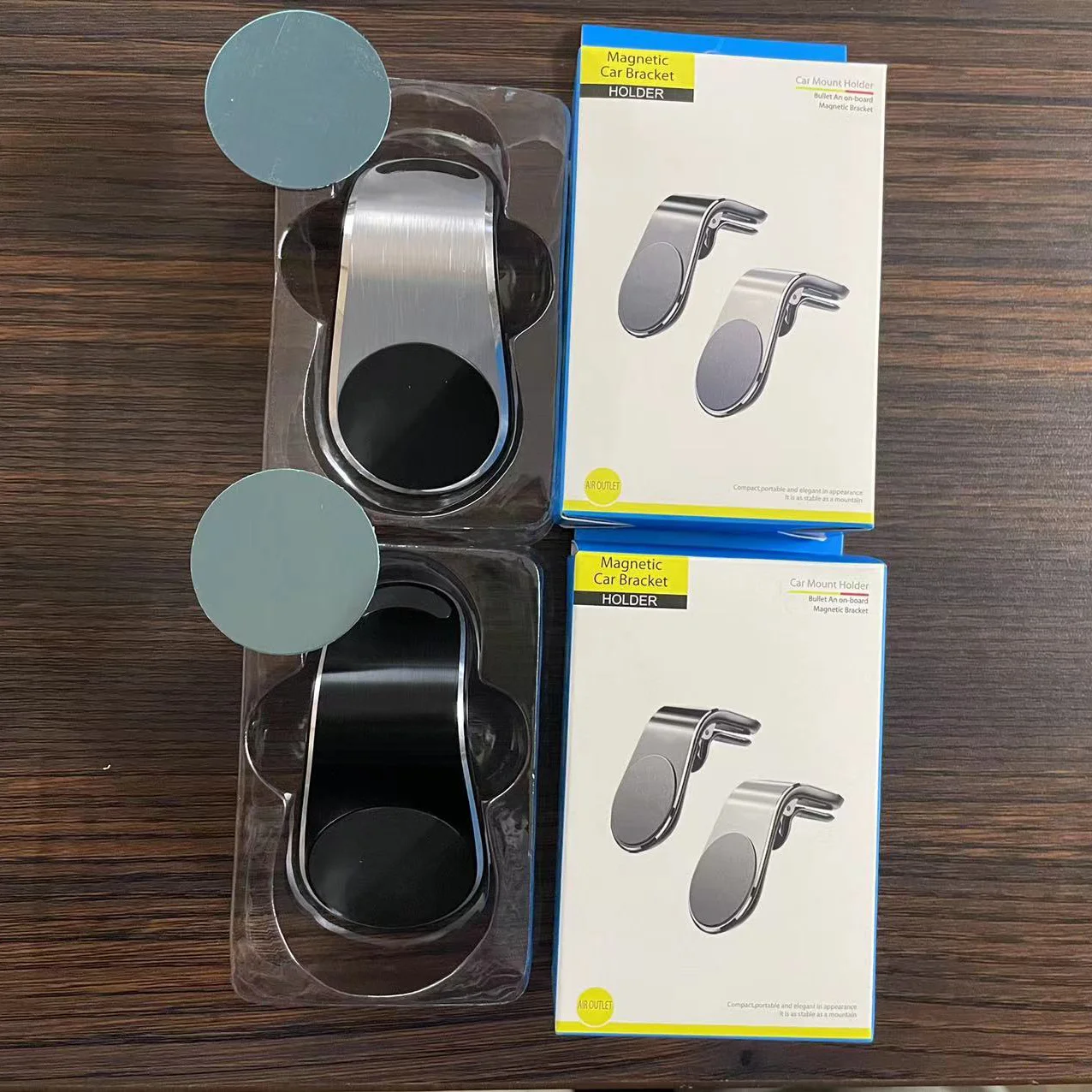 Clip Type L-shape Magnetic Cell Phone Stand Metal & Plastic Bracket ...