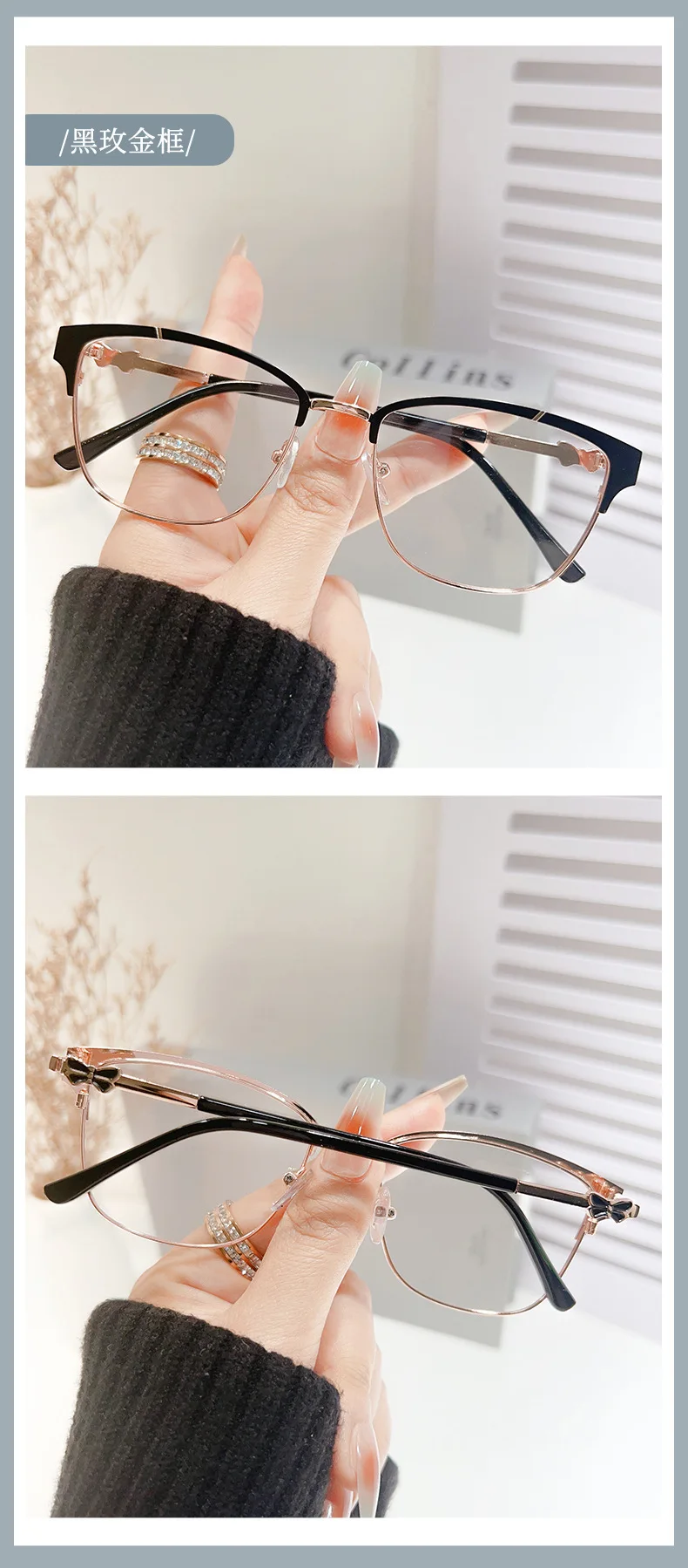 2023 Wholesale Custom Logo New Design Metal Optical Frames Women Color ...