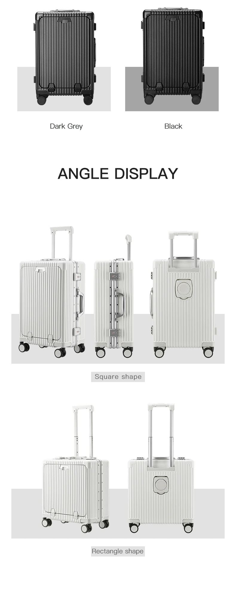 Aluminum Frame Luxury Business Travel Luggage - 18/20 Inch