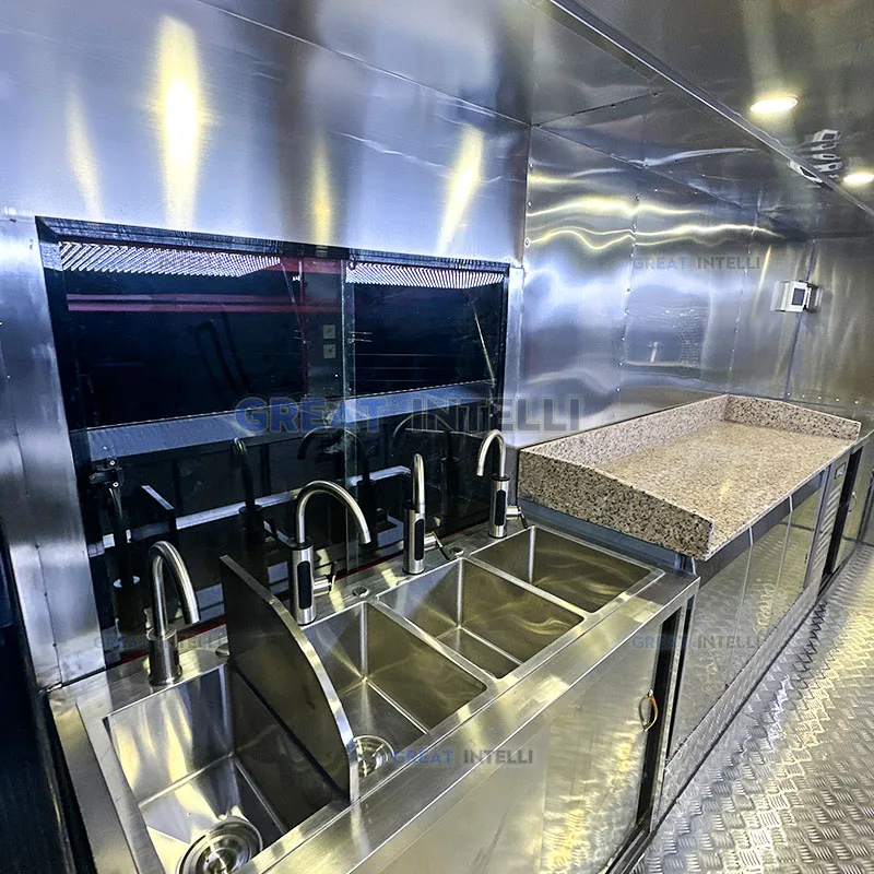 Mobile Pizza on Wheels Prehab Restaurant Kitchen Vending Food Trailer ...