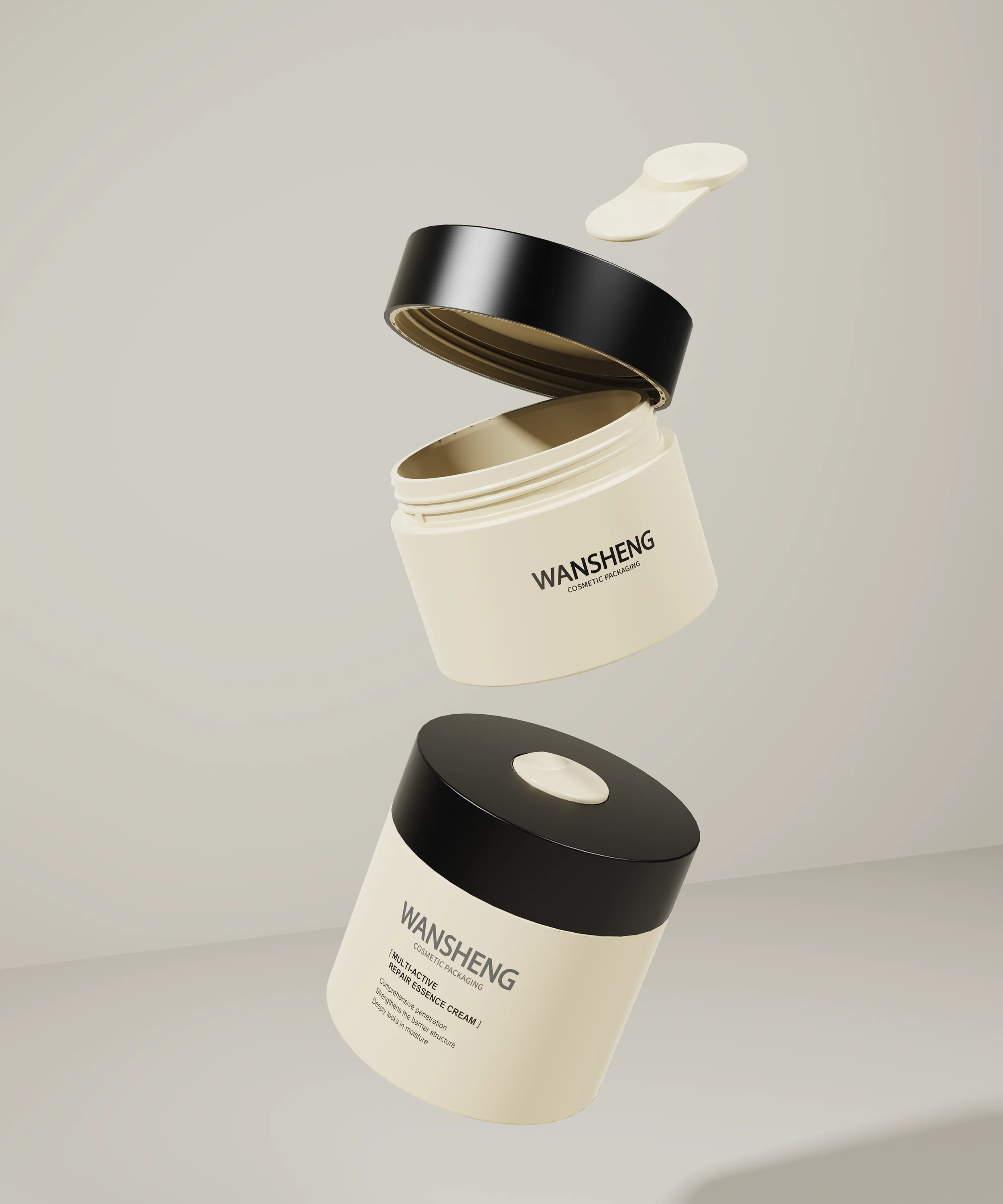 Premium Sustainable PP Cream Jars with Innovative Spatula Cap Perfect ...