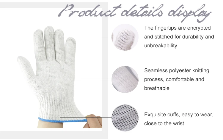 Customized Construction Mechanical Industrial Safety Work Gloves Cotton ...