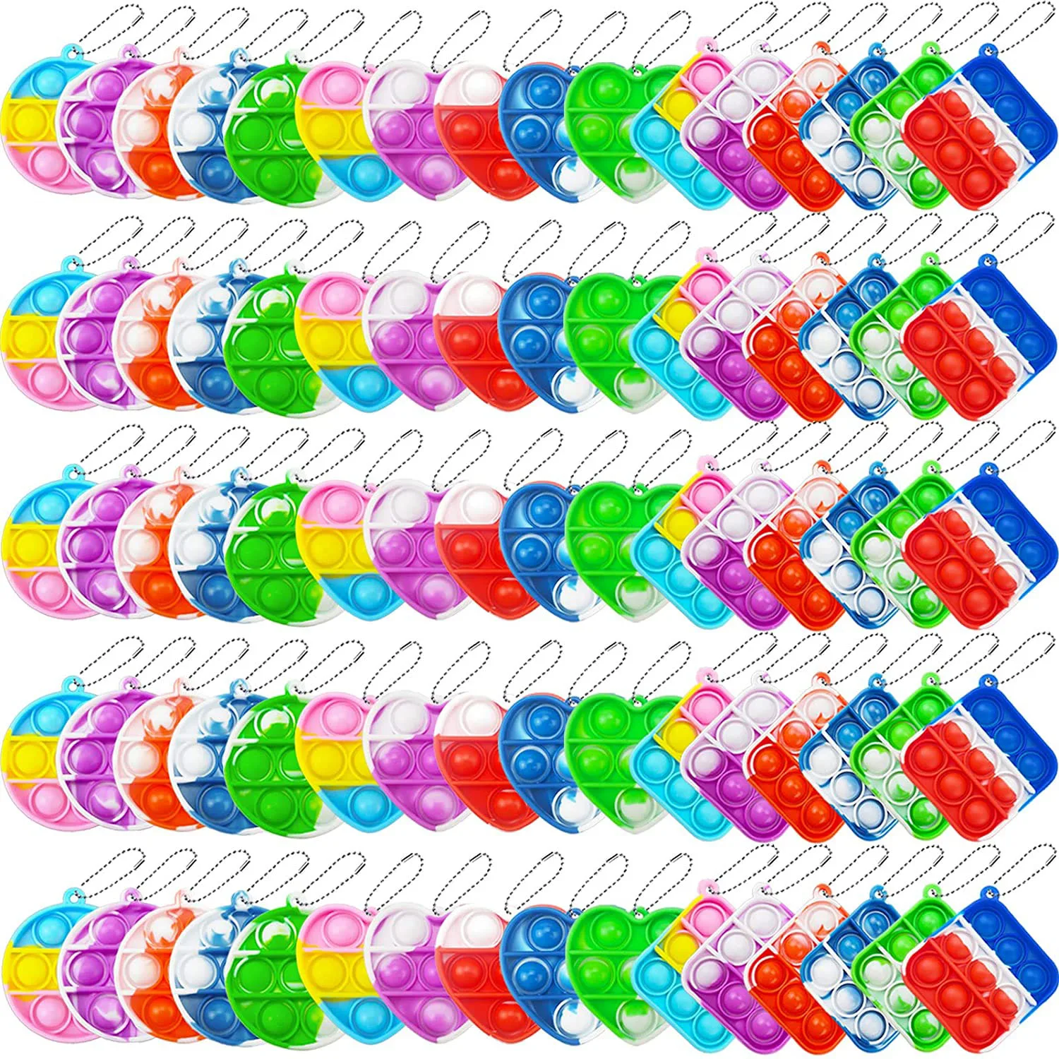 2023 Custom Pop Fidget Toy Keychain Decompression Pop Bubble Sensory ...