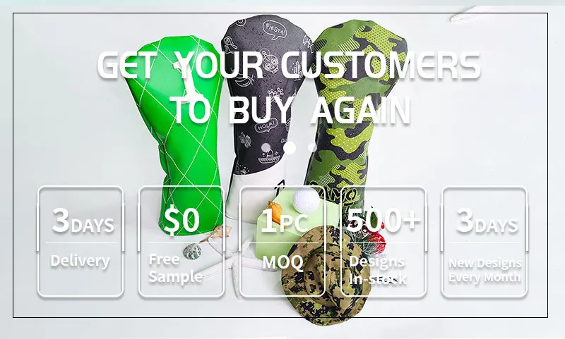 New Design Printing Golf Driver Wood Club Head Covers Custom 3D ...