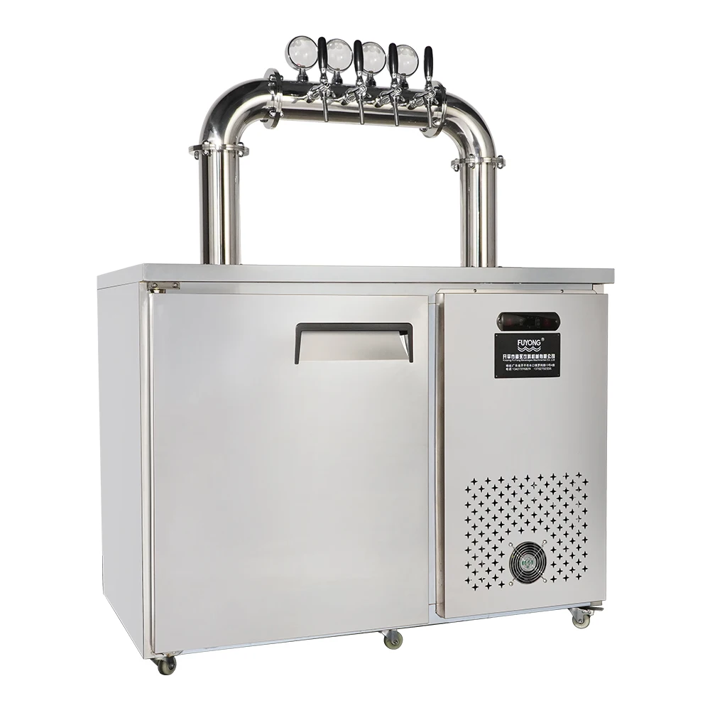 Fuyong Cocktail Party Kegerator Beer Dispenser Dual Cooling Draft Beer ...