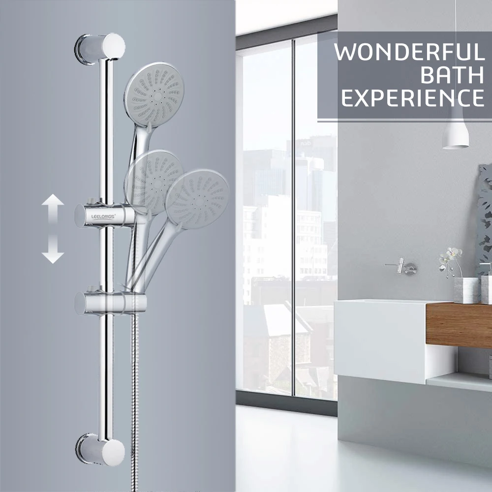 Stainless Steel Slide Bar Hand Shower Kit - 60cm, 70cm