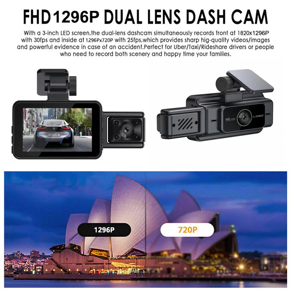 Wholesale Full Hd 1080p Car Dash Camera With Three Lenses Black Box ...