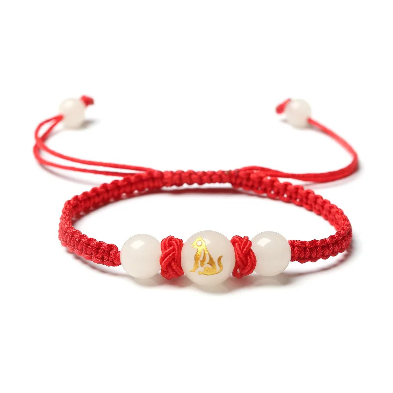 Wholesale Chinese Zodiac Sign Handmade Woven Red Rope Bracelet Animal ...