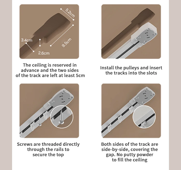 Modern Hidden Electric Curtain Rails - R&C Aluminium