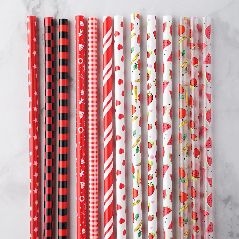 Single Pack Red And White Straws For Drinking,Red Stripe Straw Plastics ...