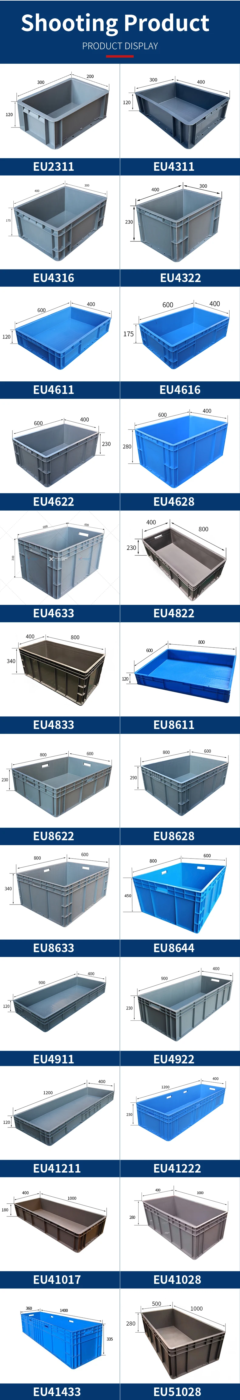 Stackable Plastic Tote Boxes for Efficient Workshop Logistics