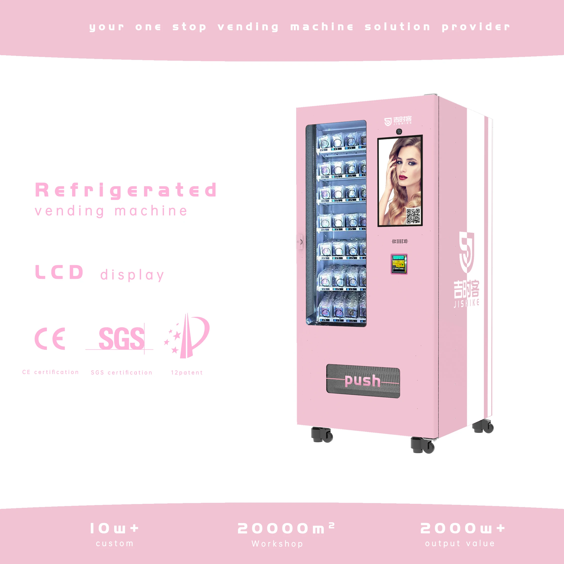 Jsk Custom Pink Vending Machines Eyelash Vending Machine Automatic ...