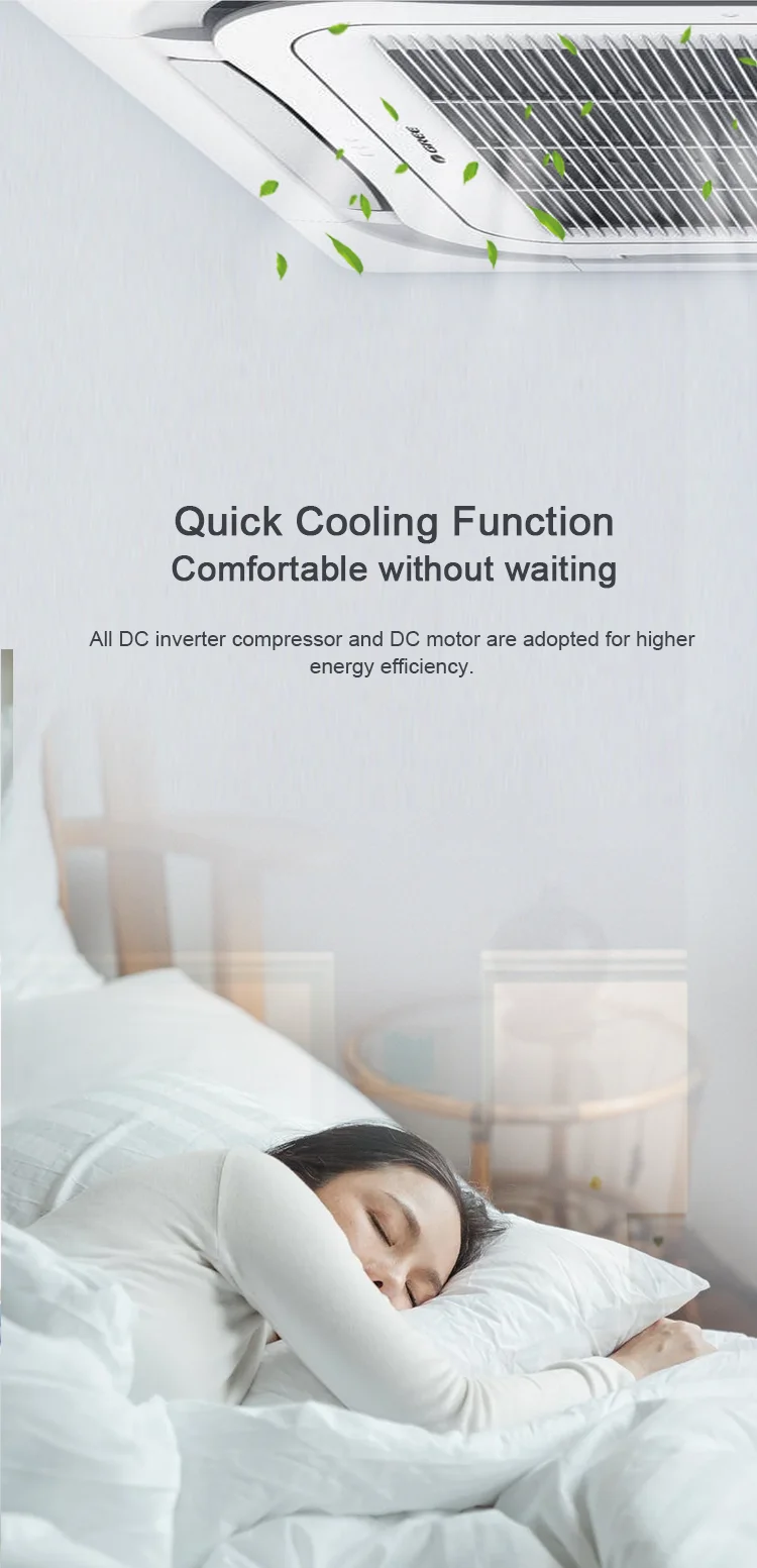 Gree Oem Chilled Water Cassette Type Cooling Heating Commercial Fan ...