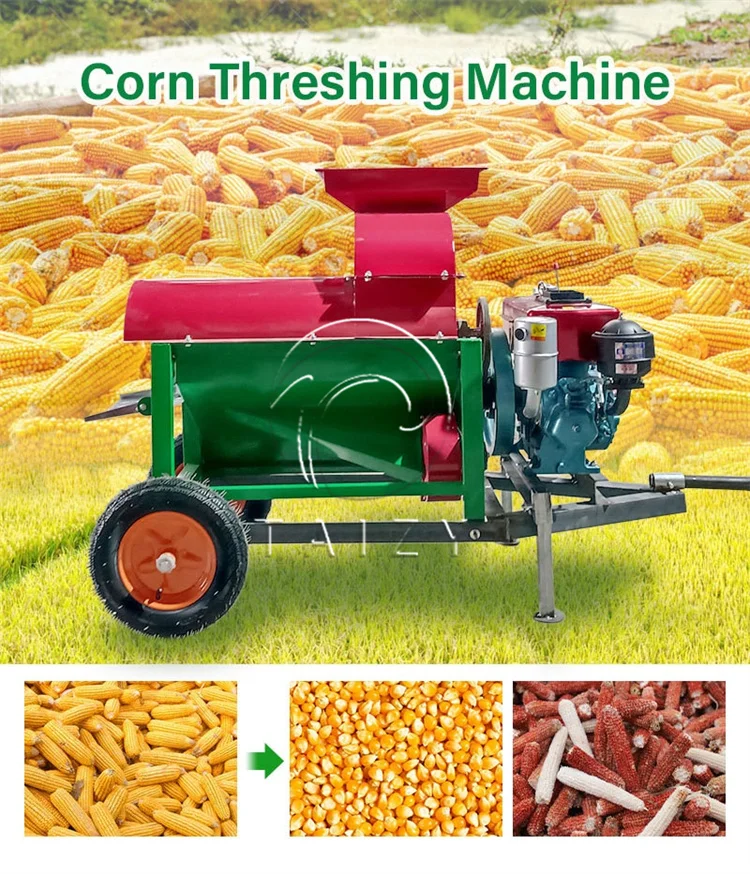Multifunctional Automatic Corn Maize Thresher Machine Diesel Corn ...