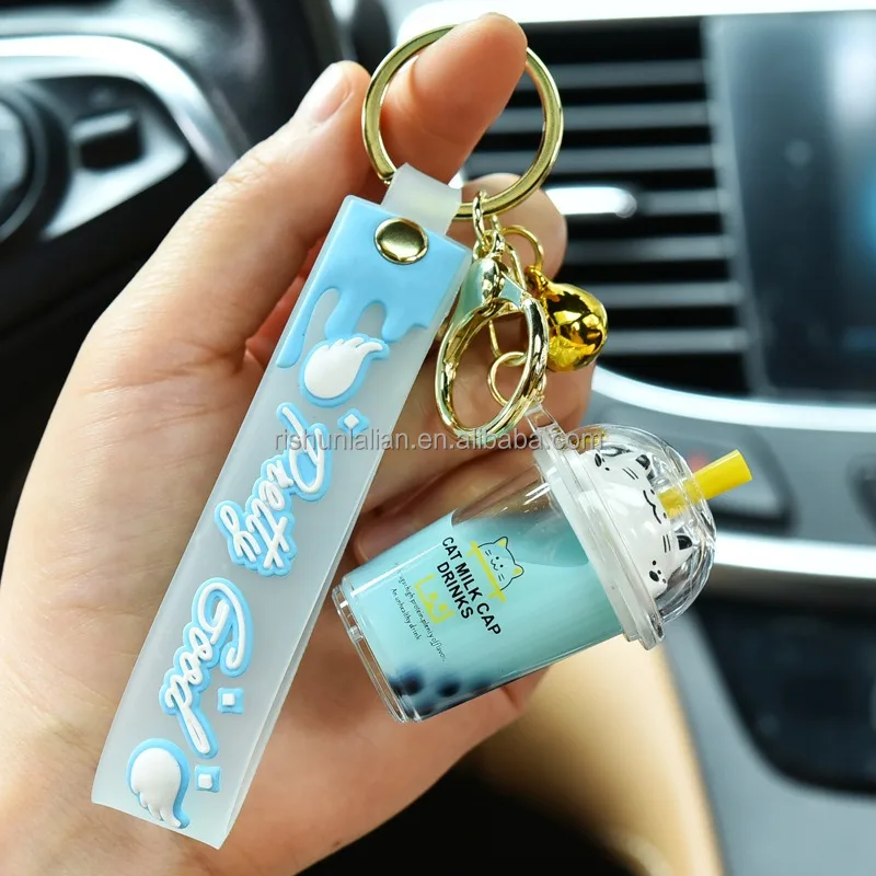 Quicksand Kawaii Milk Tea Keychain Bubble Tea Keychain Boba Tea ...