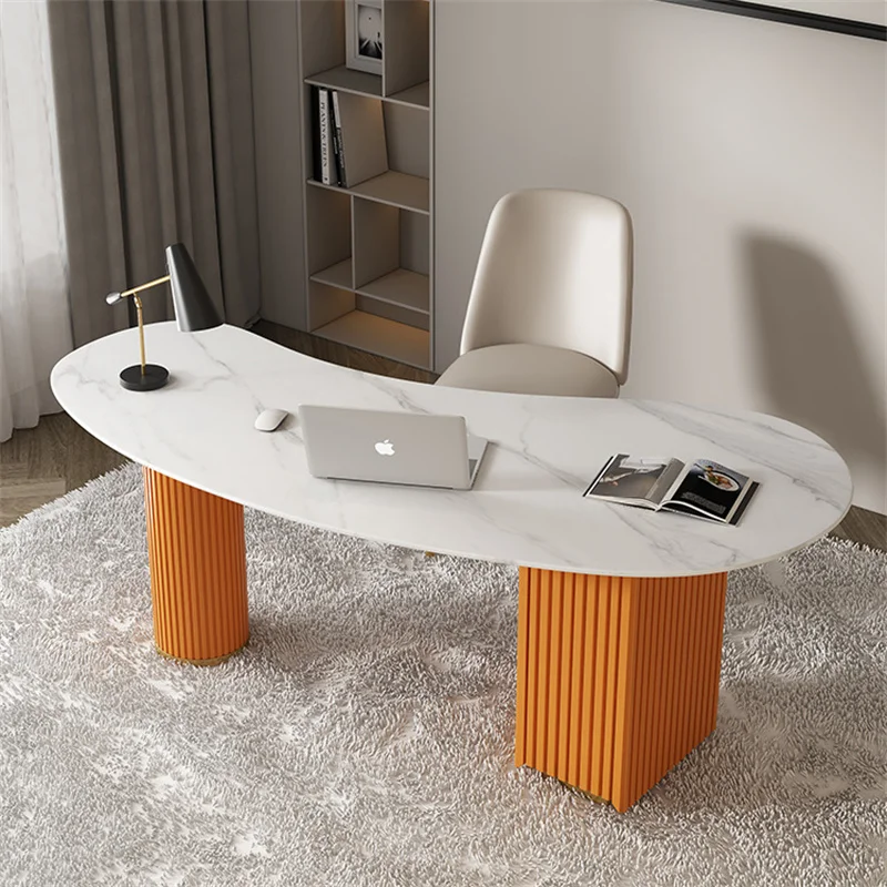 Modern Sintered Stone Boss Office Desk Beauty Salon Computer Desk ...